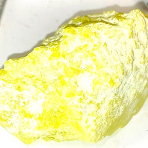 Sulfur Native Crystal , Yellow Color Mineral - 300g- Amazing Rough ...