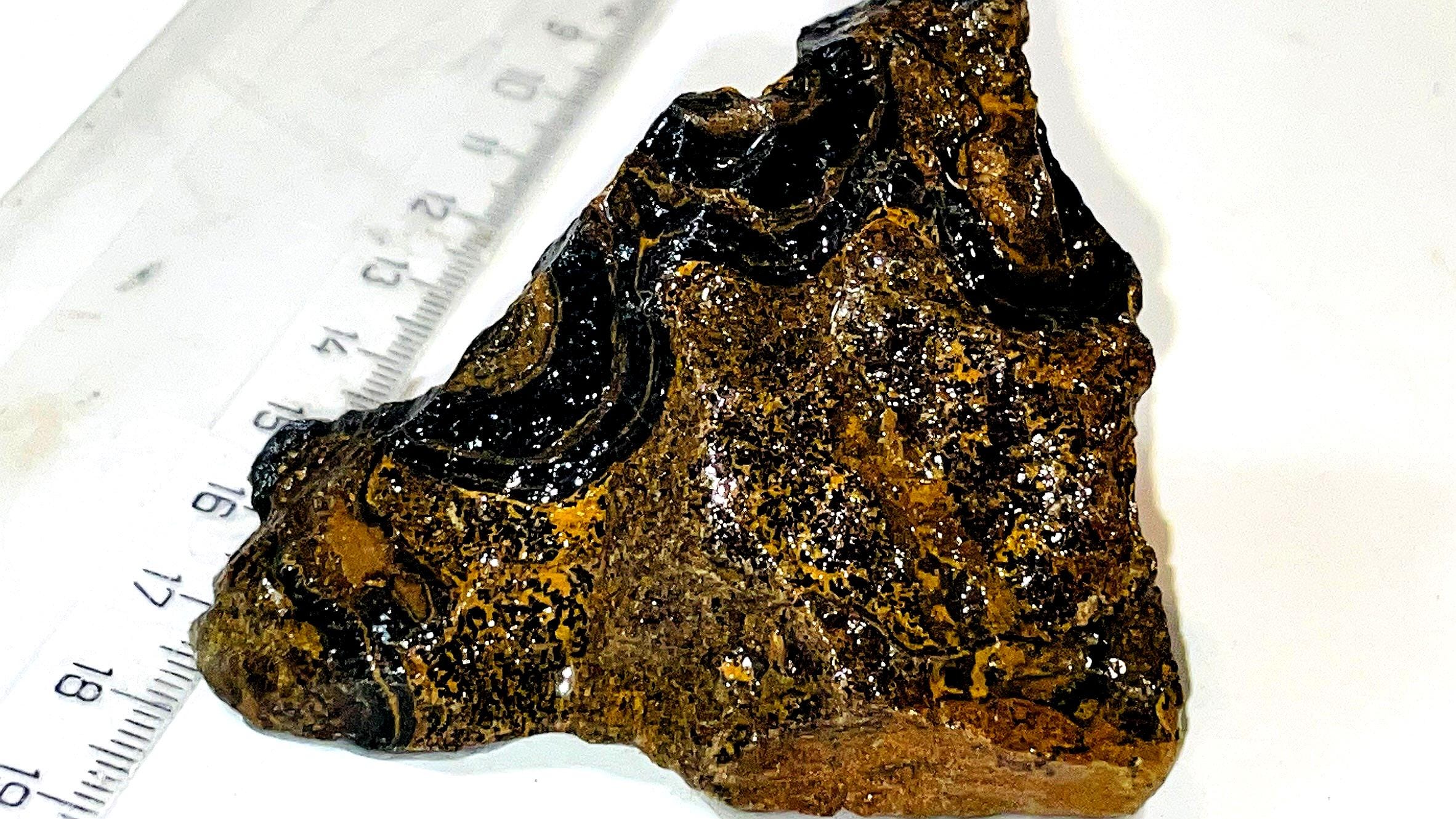 Stromatolite Rough Mineral With Nice Brown Black Colors 87g , Amazing ...