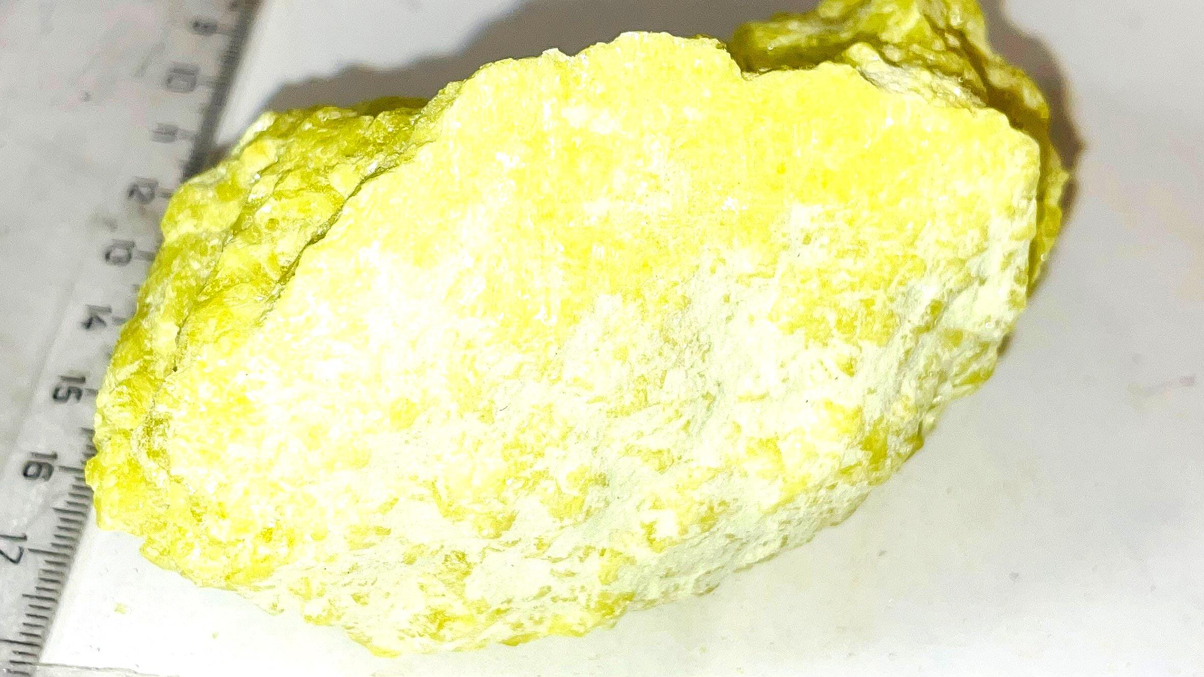 Sulfur Native Crystal , Yellow Color Mineral - 300g- Amazing Rough ...