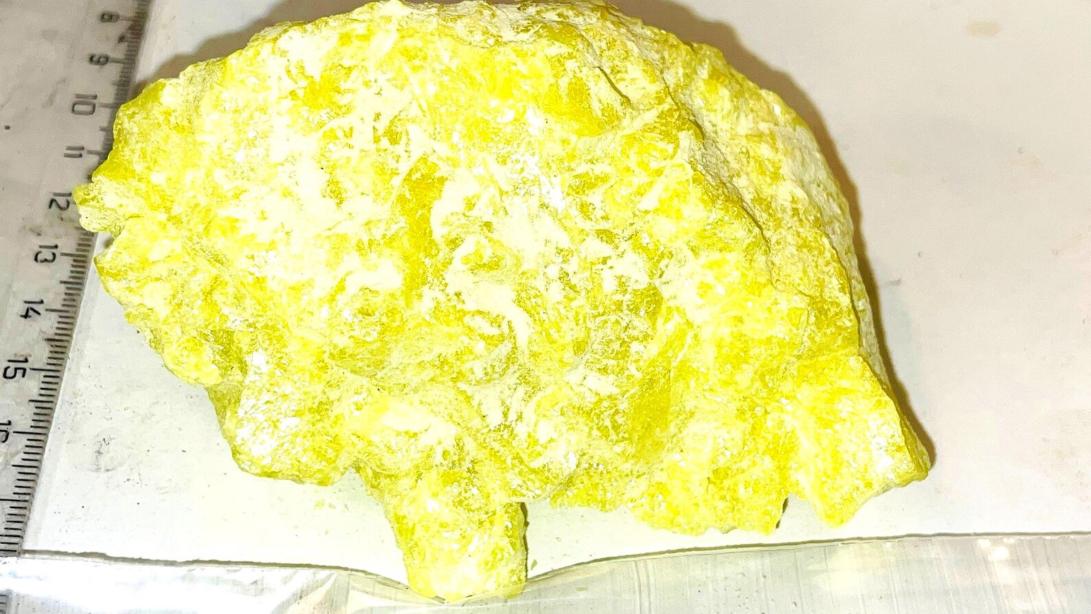 Sulfur Native Crystal , Yellow Color Mineral - 300g- Amazing Rough ...