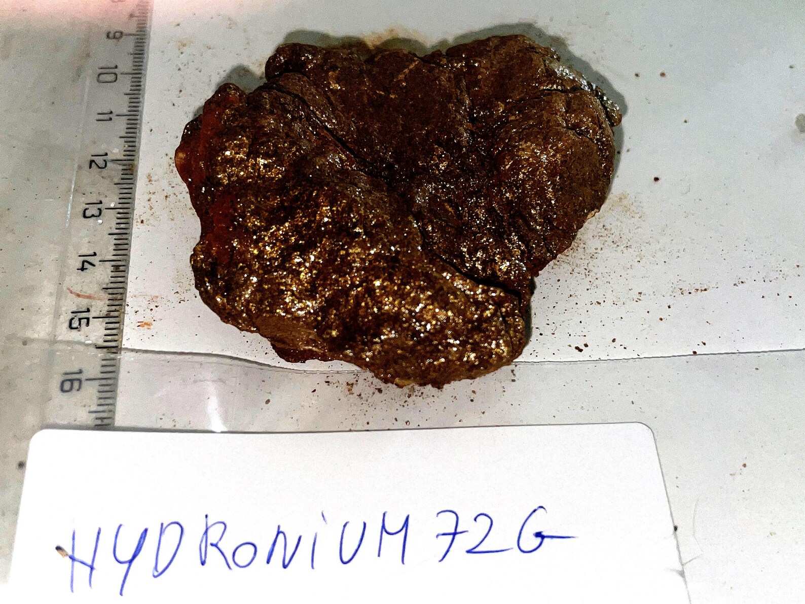 Dark Gold Hydronium Jarosite Specimen - 72g Healing Mineral From Greece ...