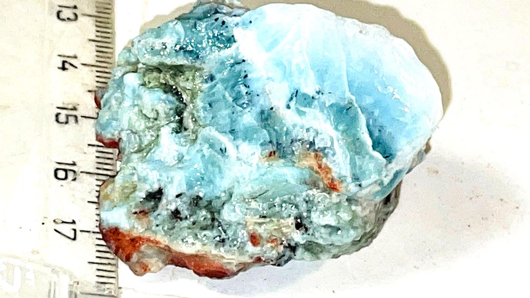 Larimar Specimen-rare Kinds Blue White Crystal 35g(unique2)- TOP ...