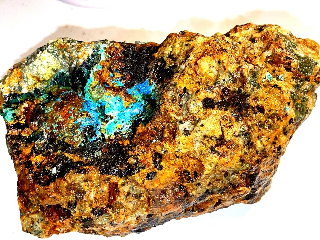Linarite , Caledonite Mix Rough Stone 830 G - Healing Stone / Crystal ...