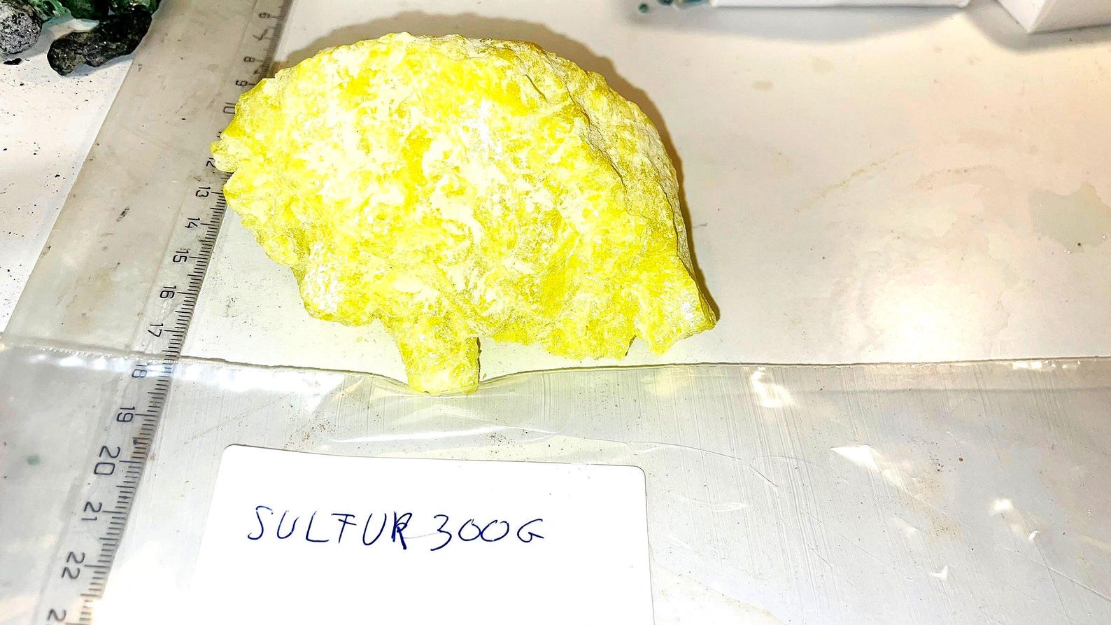 Sulfur Native Crystal , Yellow Color Mineral - 300g- Amazing Rough ...