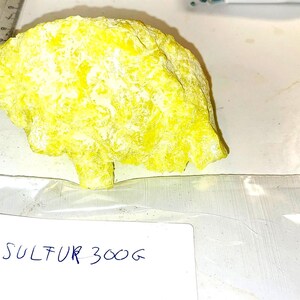 Sulfur Native Crystal , Yellow Color Mineral - 300g- Amazing Rough ...