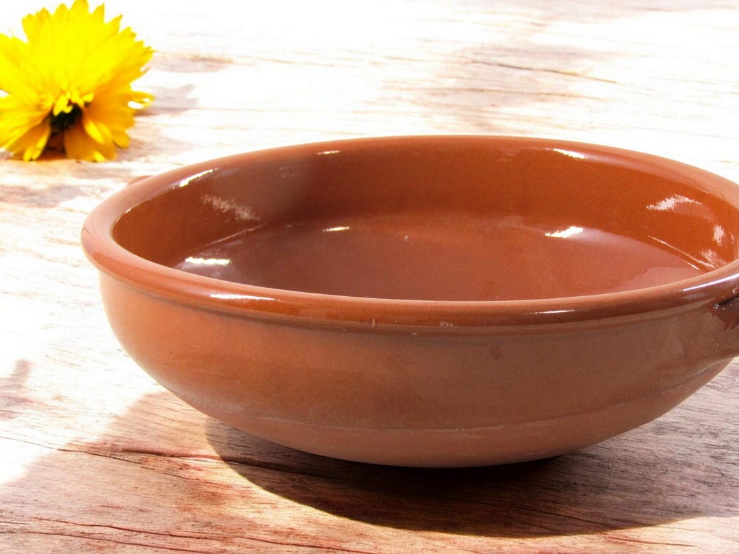 Large Glazed Round Bottom Terracotta Cazuela - Etsy