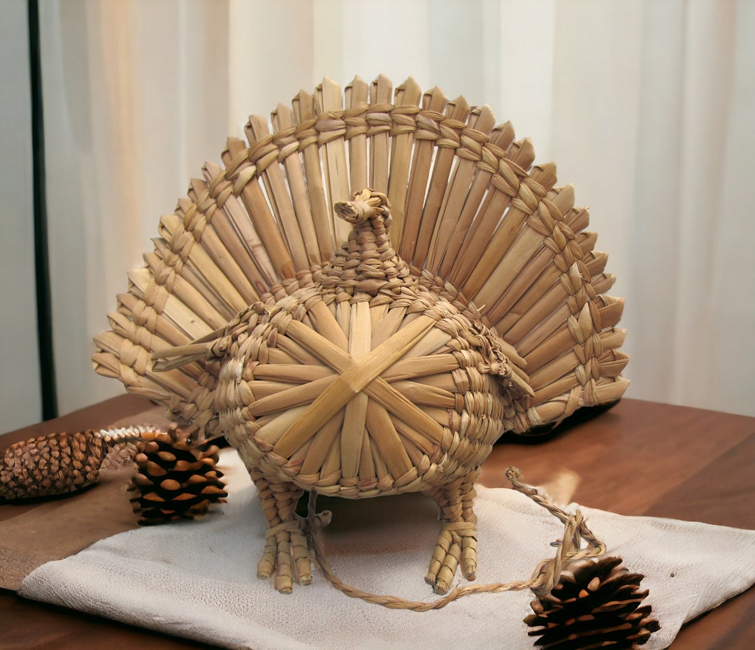 Vintage Hand Made Straw Turkey Wall Hanging - Etsy