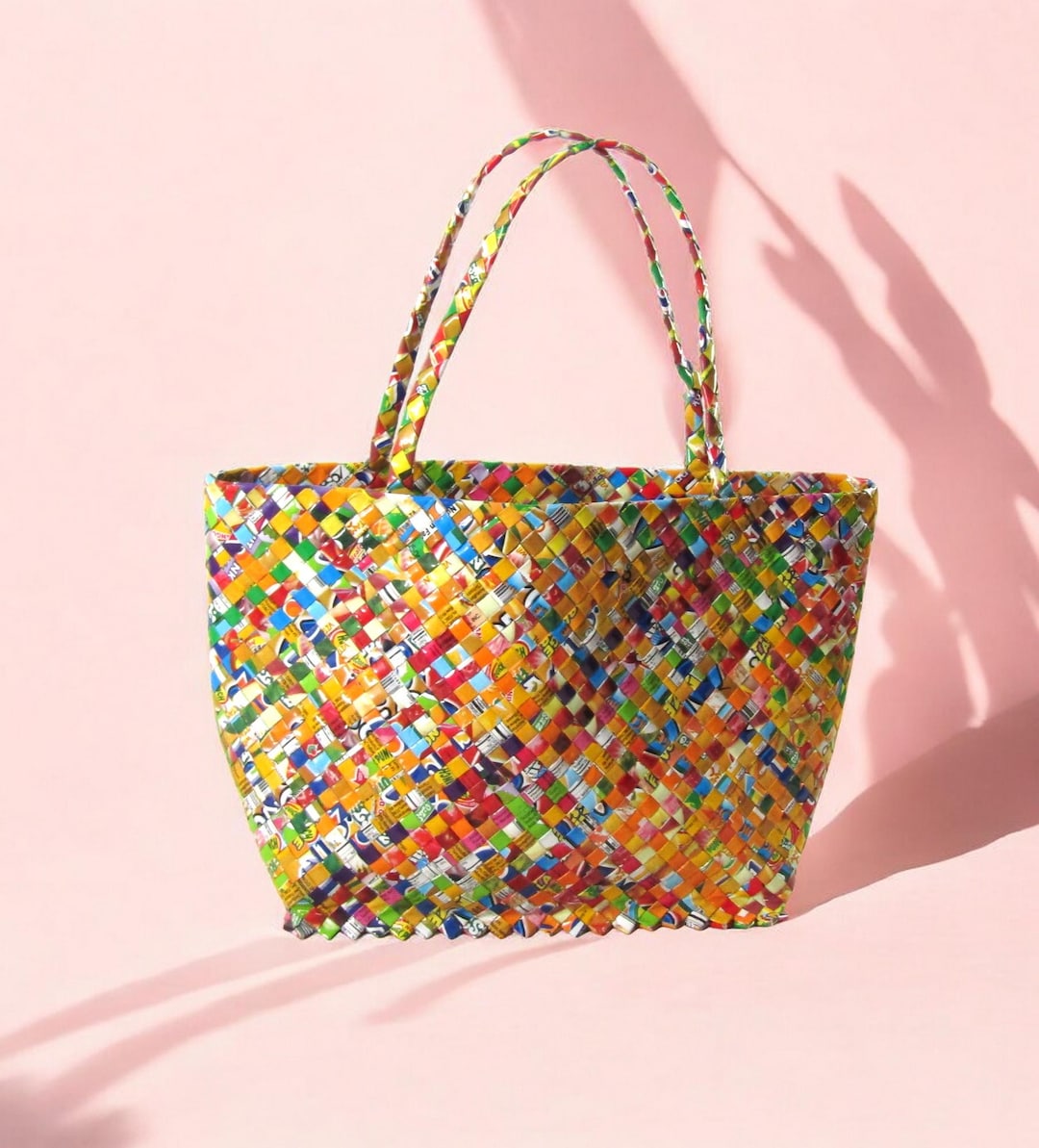 Large Vintage Candy Wrapper Tote Bag Hand Woven - Etsy