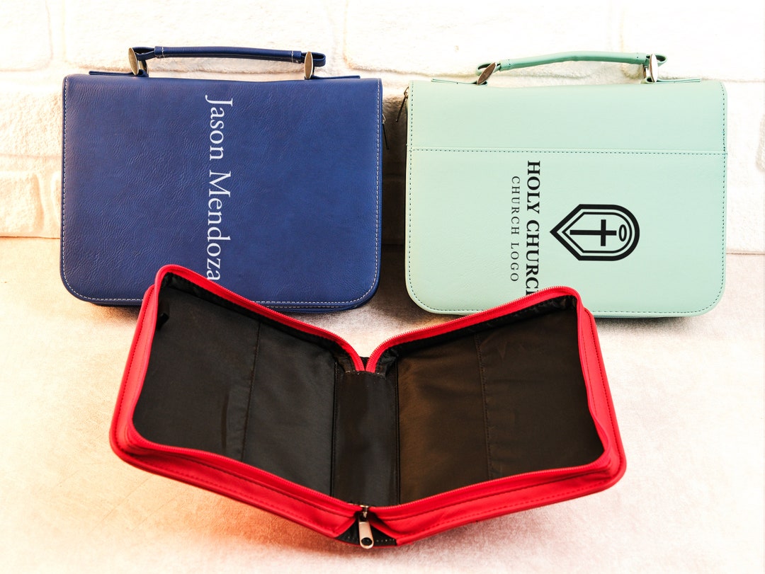 Church Bible Cover, Personalized Leather Bible Cover, Customized Book ...