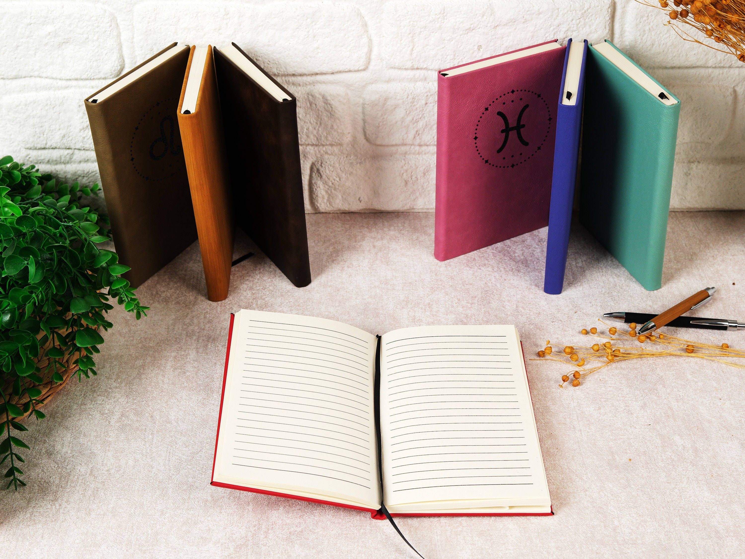 Zodiac Sign Journal, Custom Journal, Journal and Notebook, Leather ...