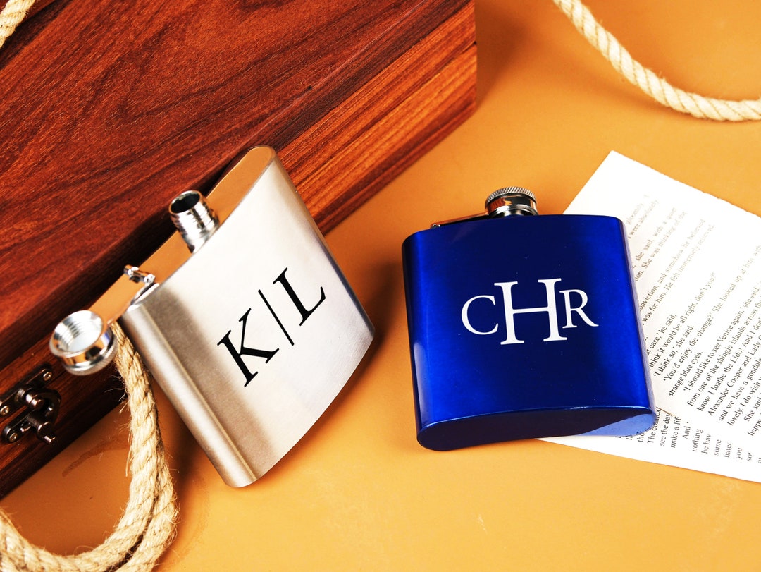 Custom Leather Flask, Personalized Flask for Men, Steel Hip Flask, Best ...
