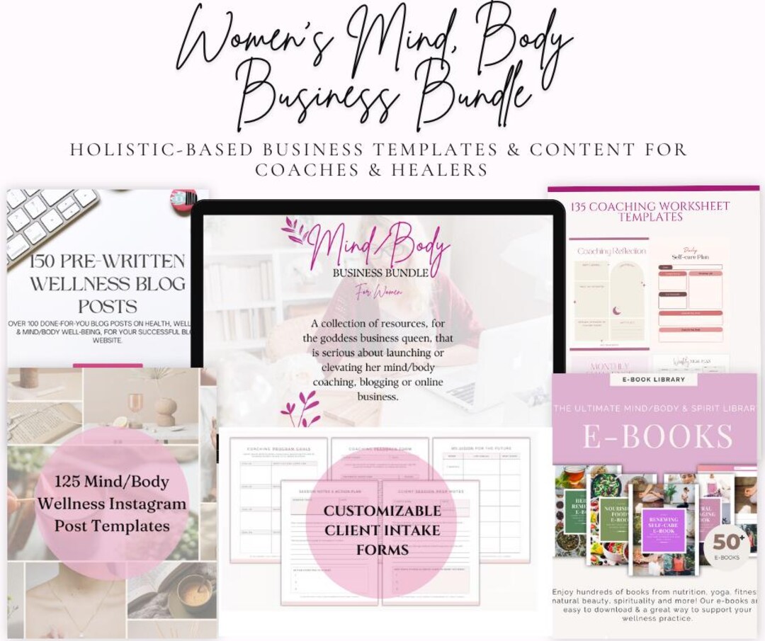 Womens Wellness Influencer Bundle for CANVA / Wellness Coaching ...