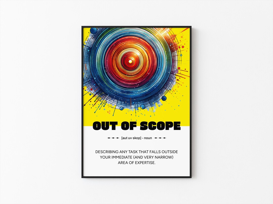Out of Scope Funny Office Wall Decor| Cubicle Decor | Office Wall Art ...