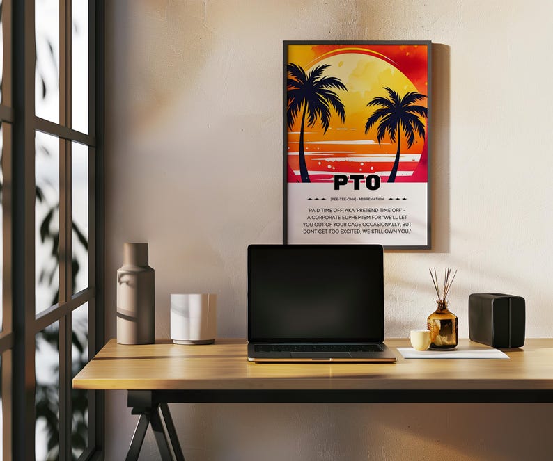 Wall Decor | Cubicle Decor | Office Wall Art | Home Office Decor | Pto ...