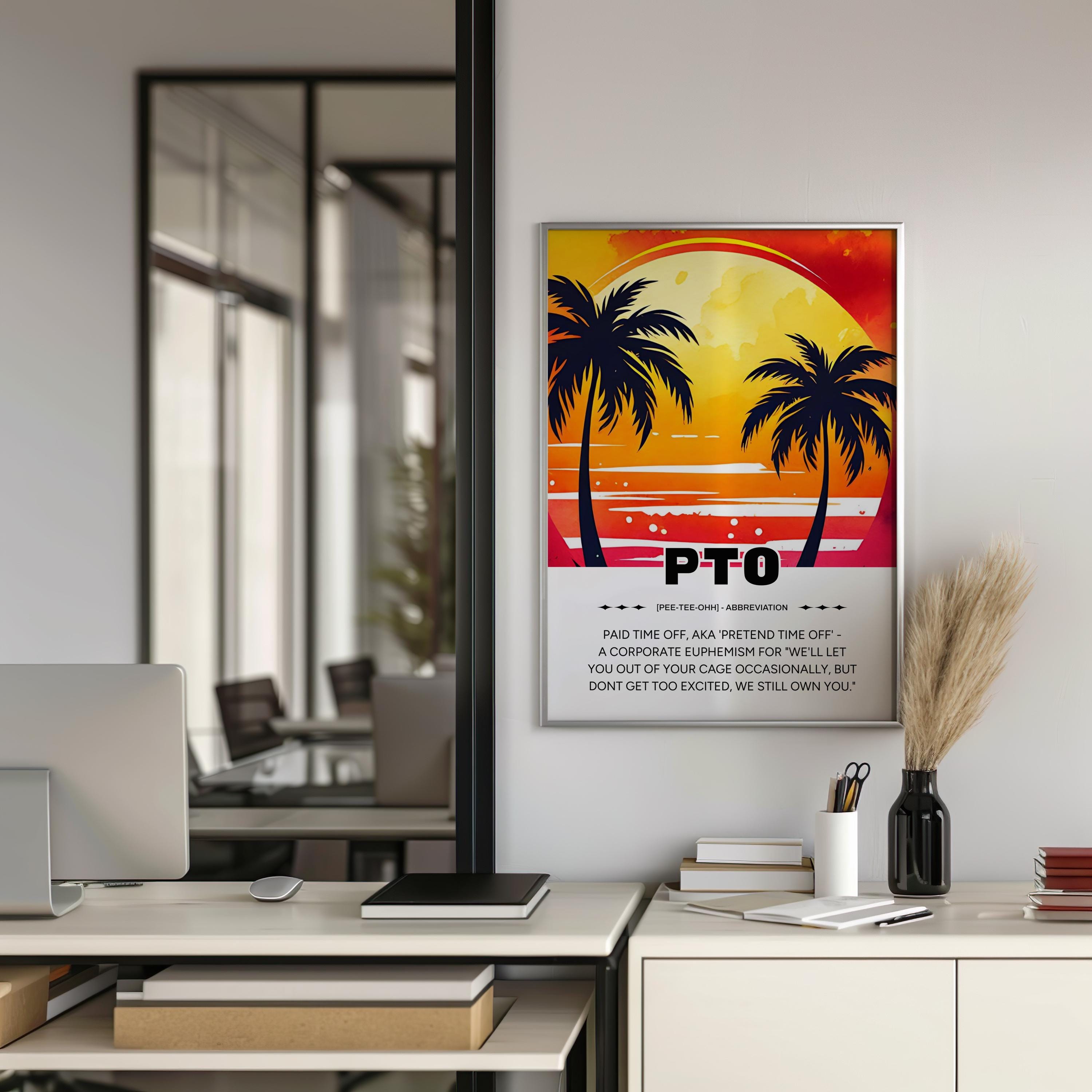 Wall Decor | Cubicle Decor | Office Wall Art | Home Office Decor | Pto ...