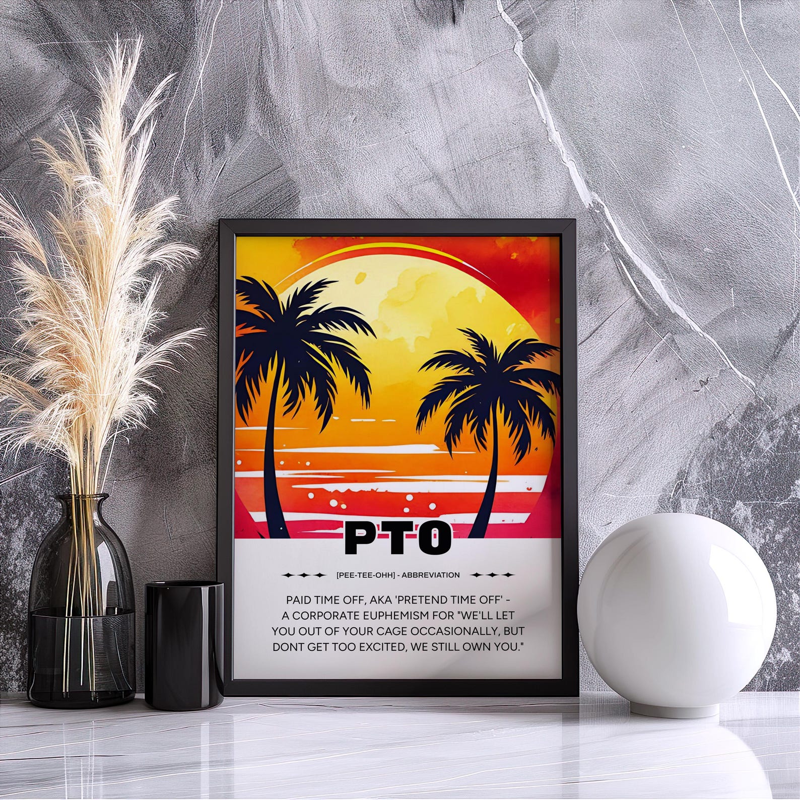 Wall Decor | Cubicle Decor | Office Wall Art | Home Office Decor | Pto ...