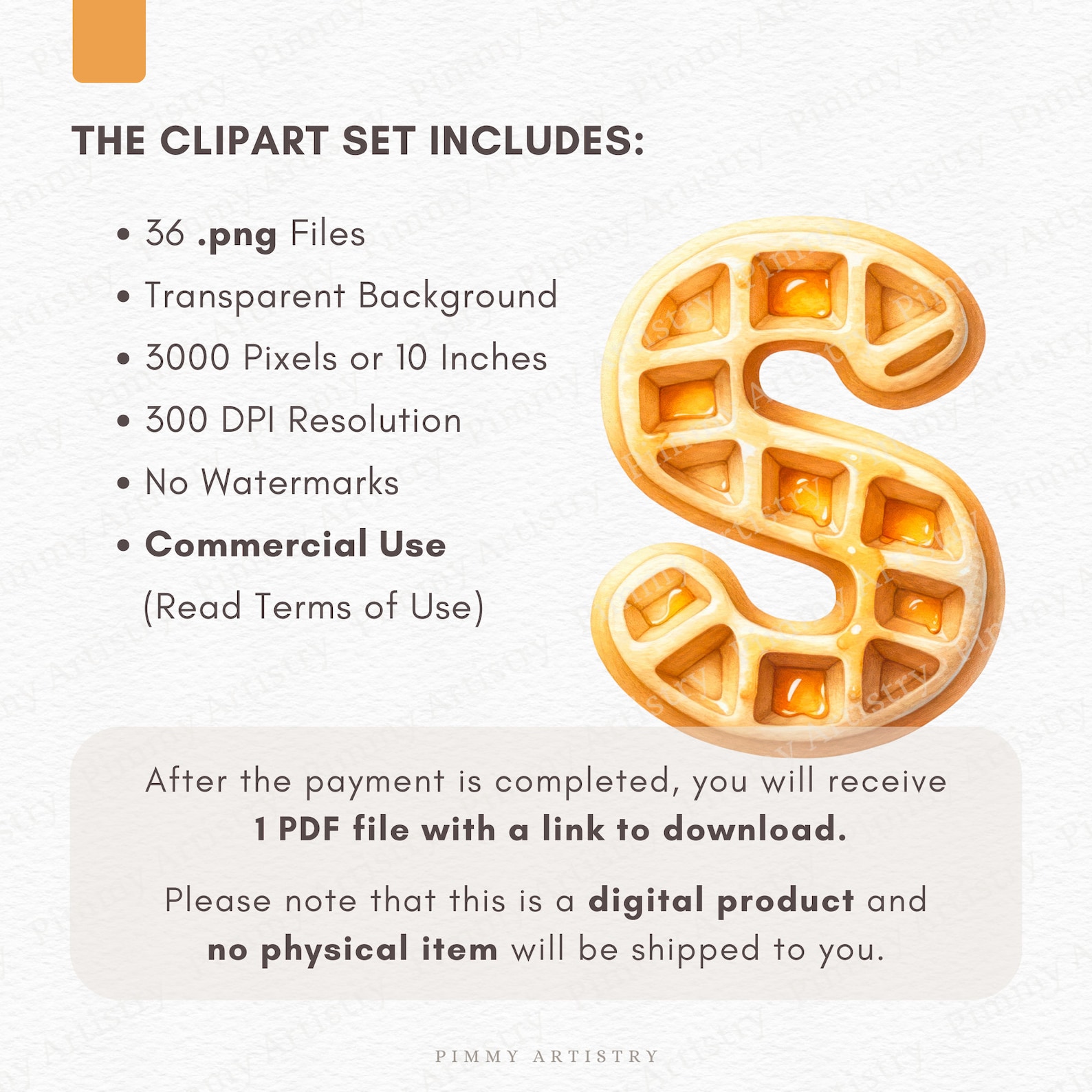 Sweet Waffle Watercolor Clipart: Alphabet & Numbers Set, Waffle Letters ...