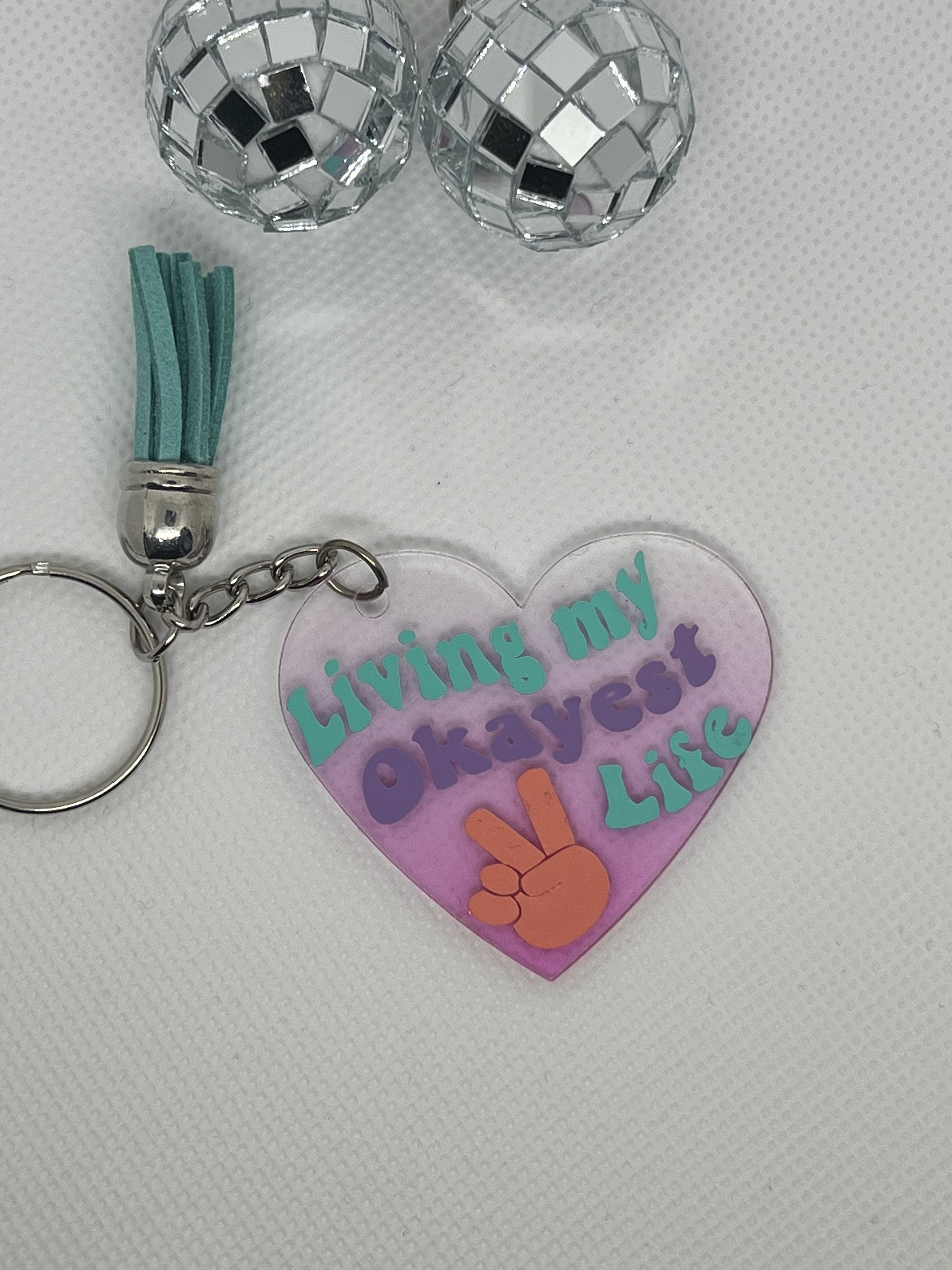 Mental Health Keyring, Mental Health Keychain, Mental Health Gift, Self ...
