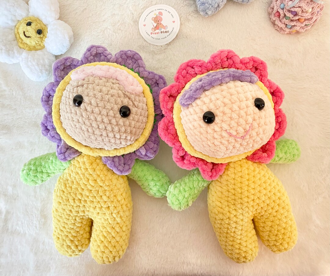 Lula the Baby Flower, Crochet Flower, Push Doll, Handmade Doll ...