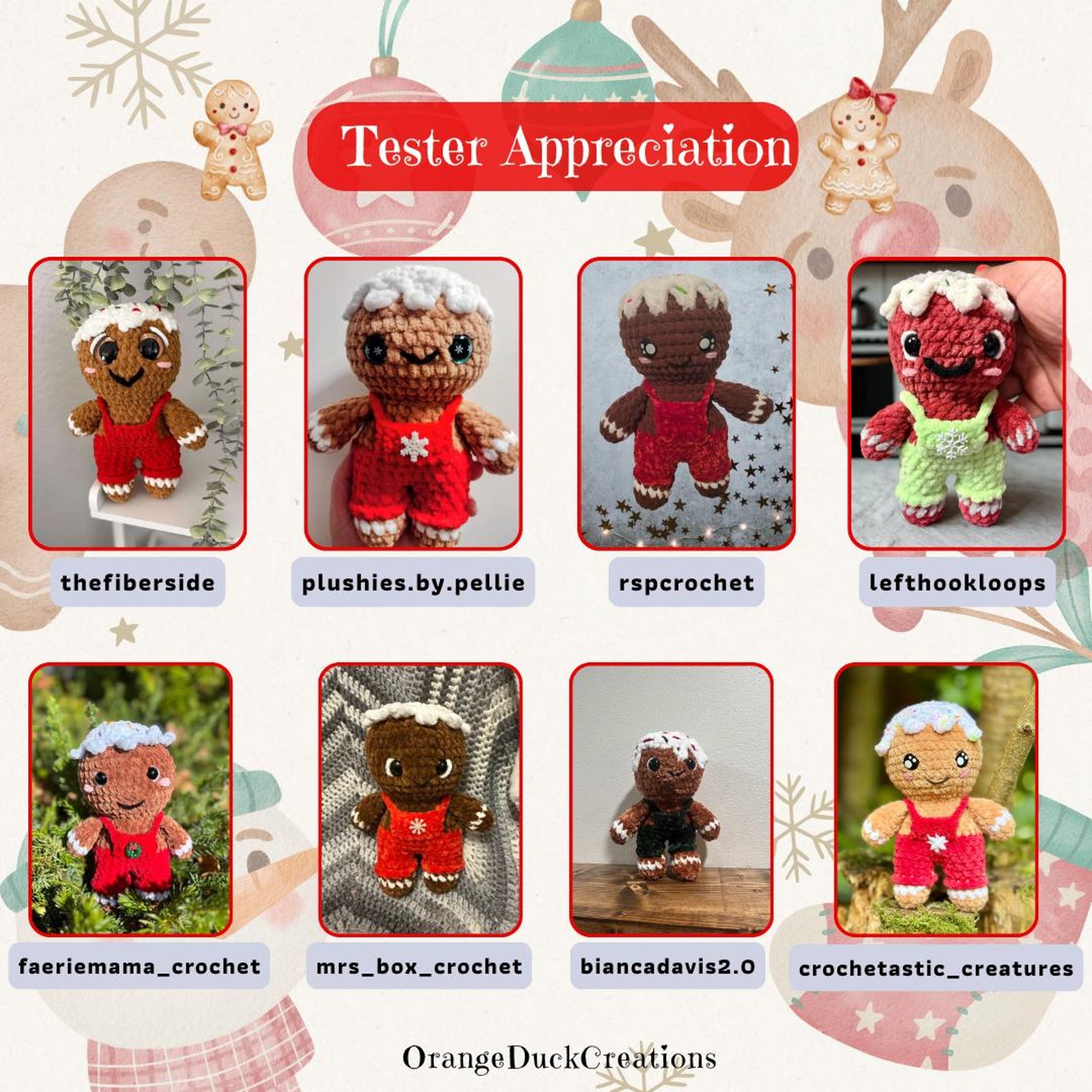 Gingerbread Twins Crochet Pattern, Ginga & Gingy (PDF Pattern) - Etsy