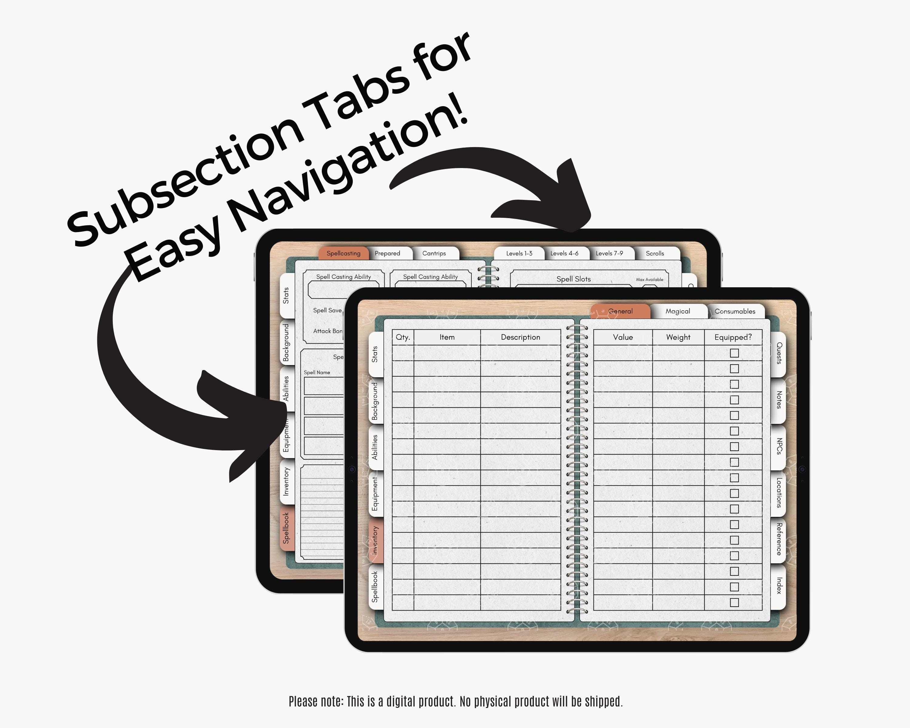 Dnd Hyperlinked Journal for Players | 81 Pages | Dungeons and Dragons ...