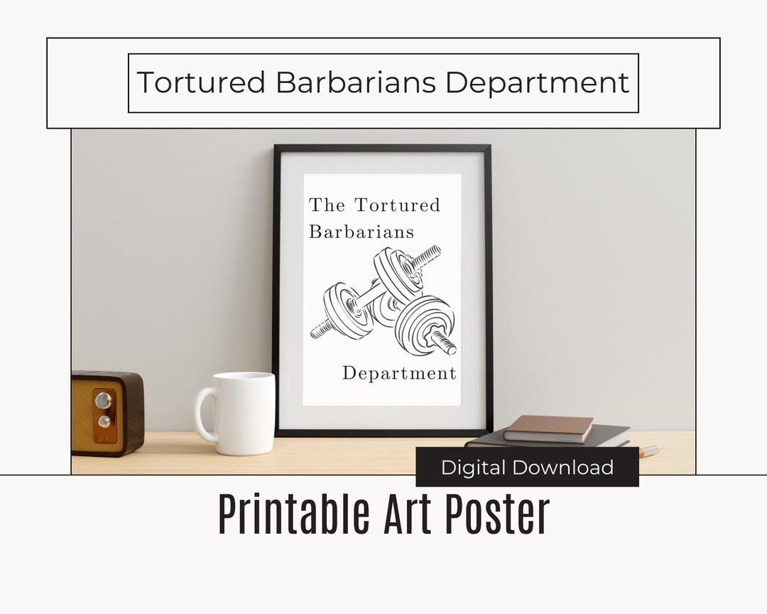Barbarian Dnd TTPD Inspired Wall Art Dungeons and Dragons RPG Gaming ...