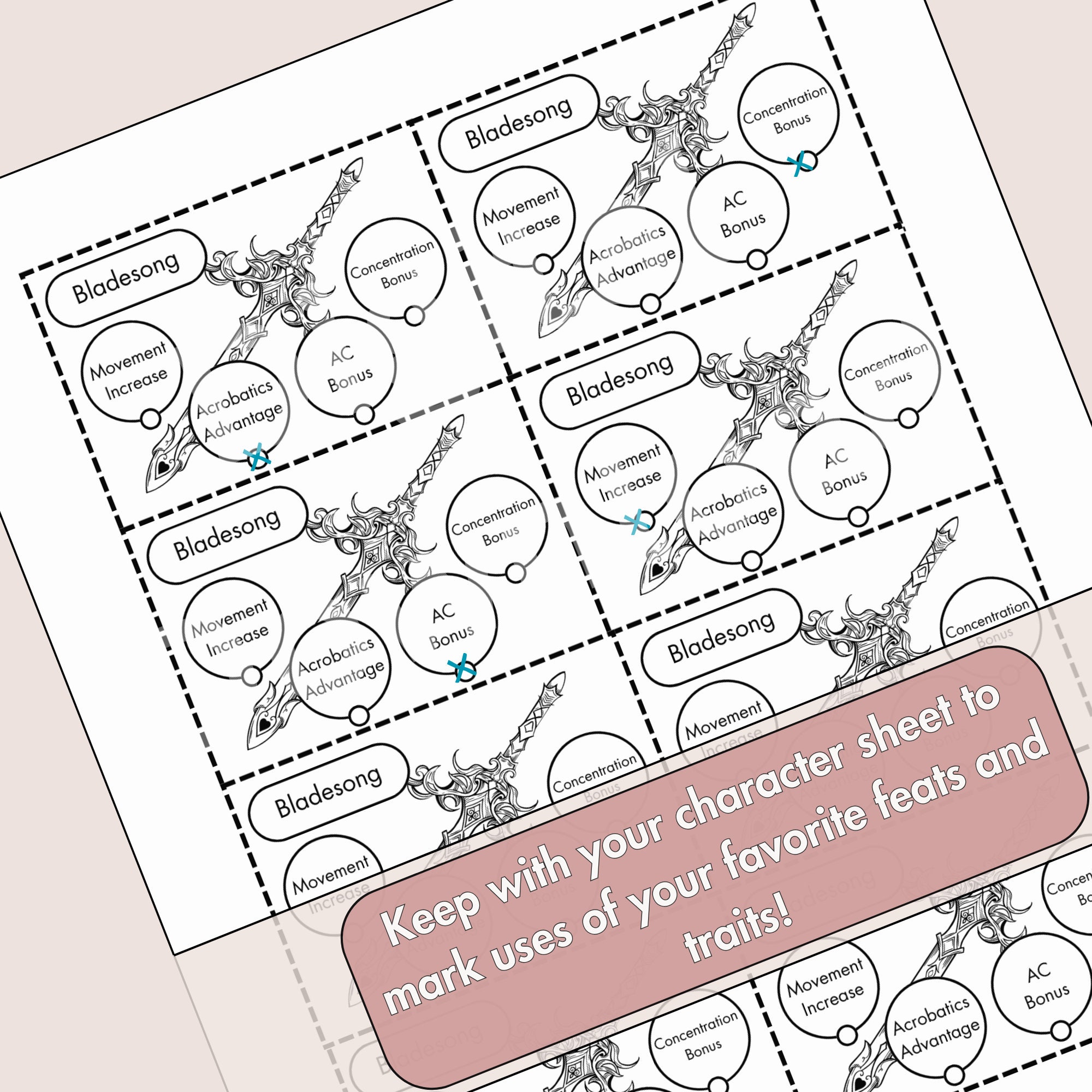 Dnd Character Sheet Add-on BUNDLE Tracker for Dungeons and Dragons ...