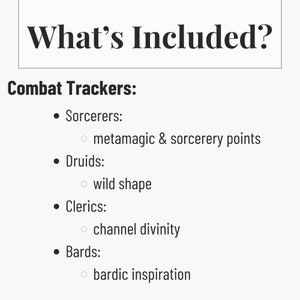 Dnd Combat Trackers Spellcaster Edition Sorcerer, Druid, Bards, and ...