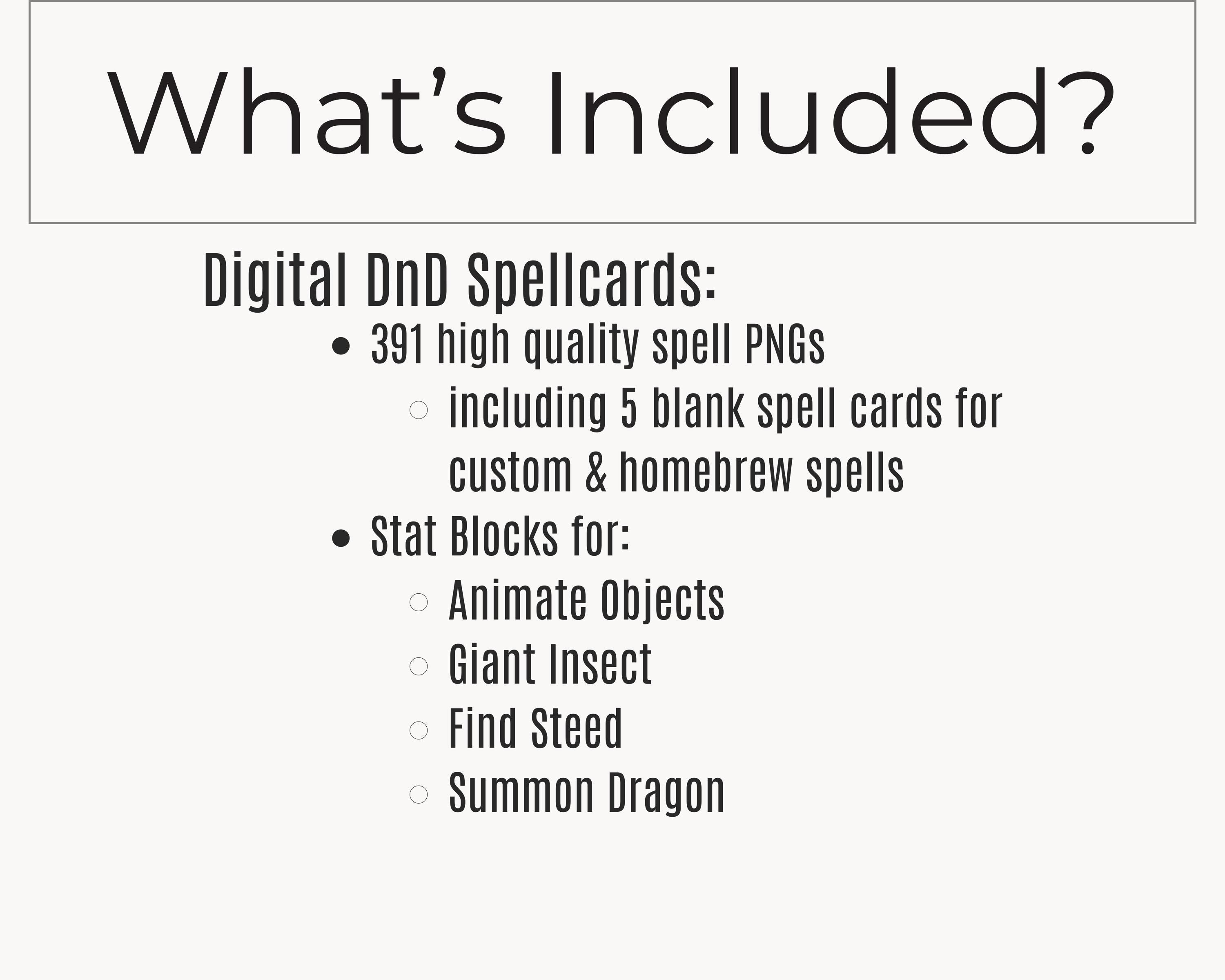 5e Revised 2024 Digital Spell Cards for Dungeons and Dragons | for Dnd ...