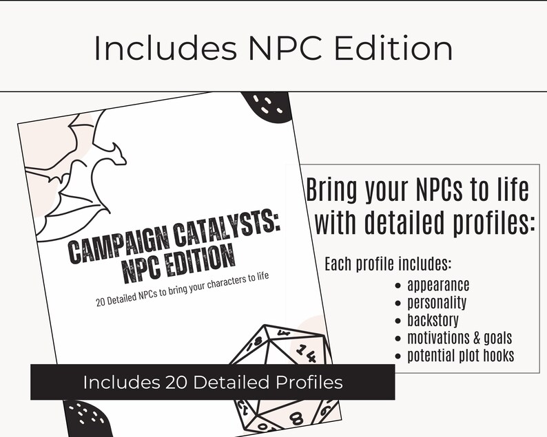 Dnd Campaign Planner | Worksheets and Idea Generators | Ultimate Bundle | Over 1000 Ideas to ...