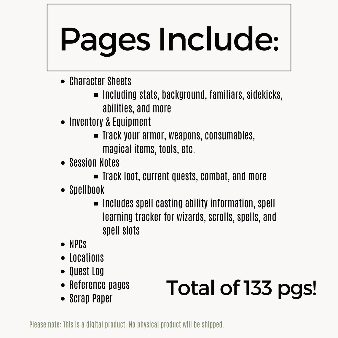 Digital Dnd Player Journal Goodnotes Green Dungeons and Dragons Journal ...