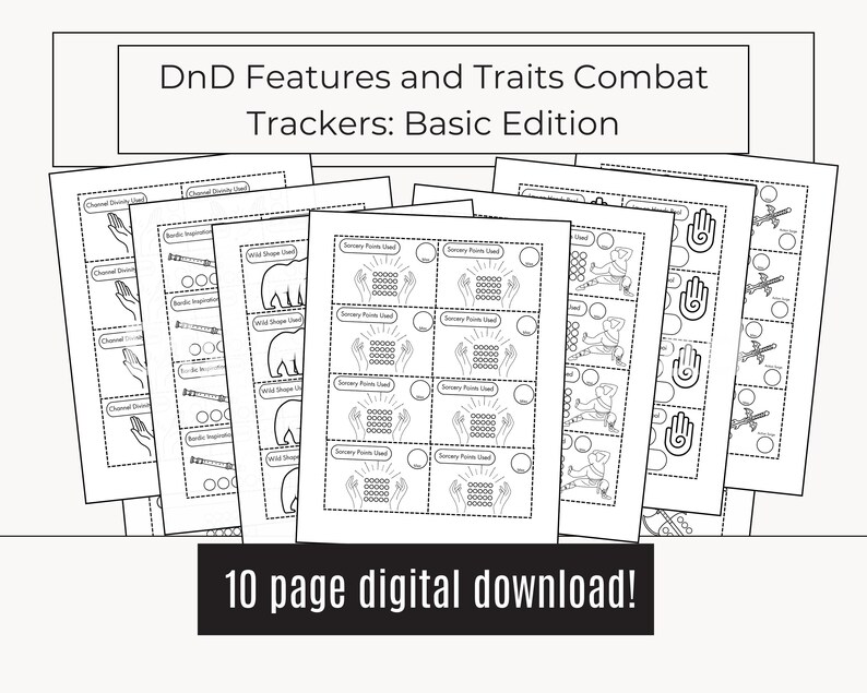 Dnd Character Sheet Add-on | Basic Class Tracker for Dungeons and ...