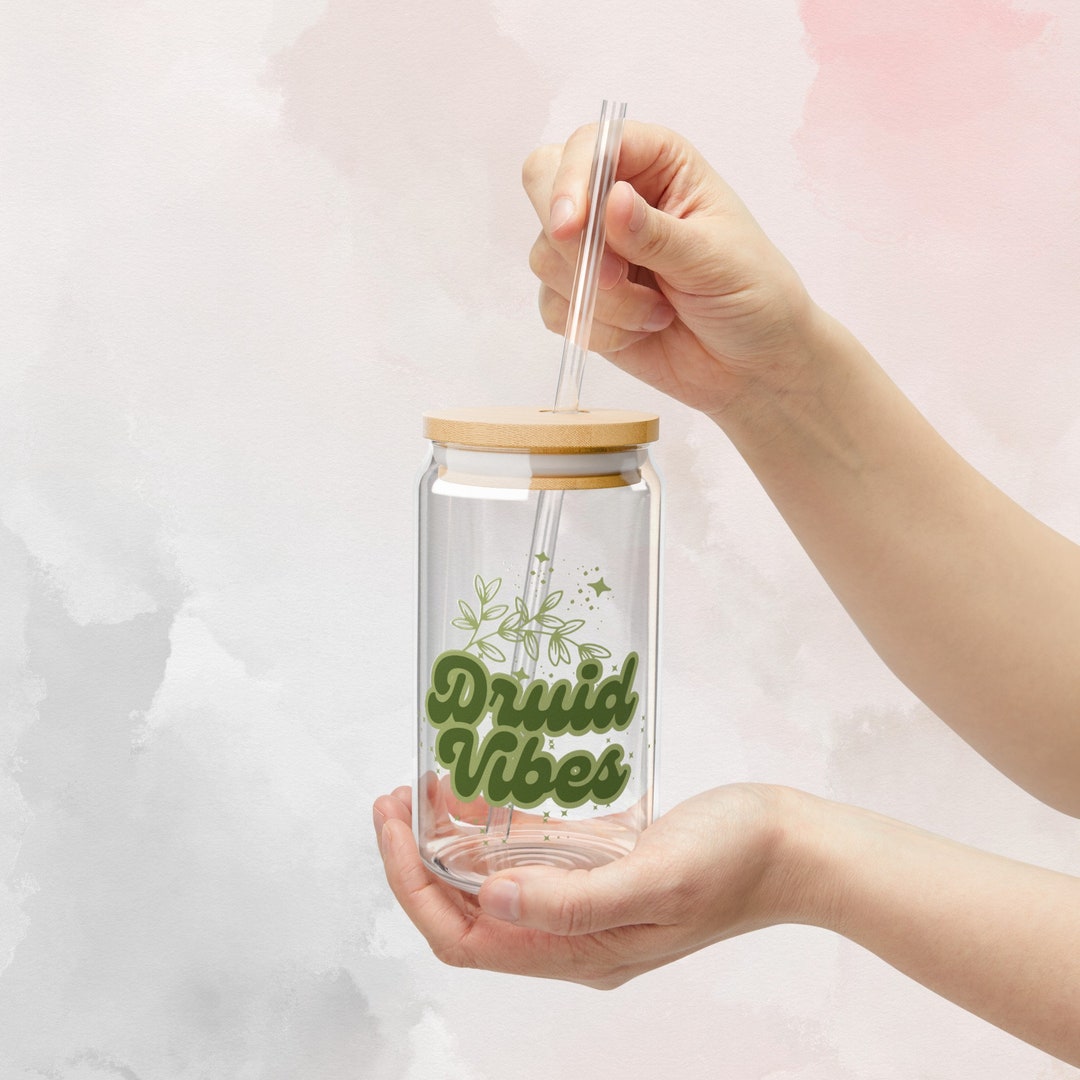 Dnd Druid Vibes Sipper Glass With Lid Dungeons and Dragons Gifts for ...