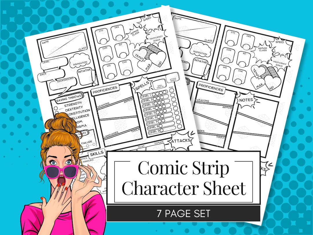 Dnd Comic Strip Character Sheet | Dungeons and Dragons Player ...