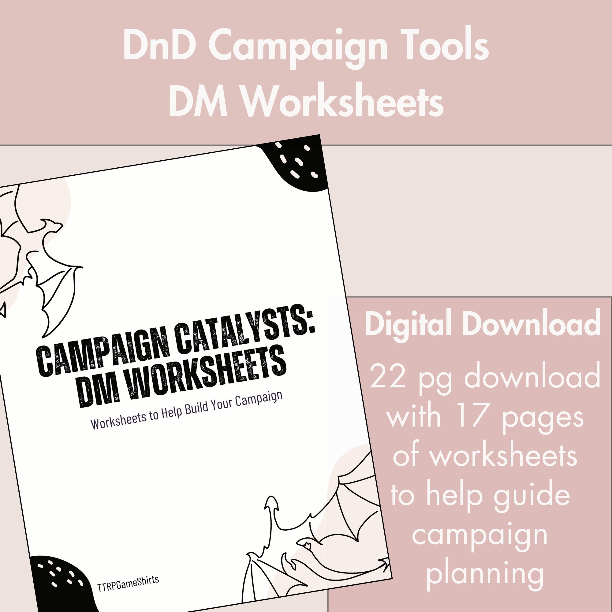 UPDATED dnd Campaign Planner Worksheets Planner to Organize Your Next Dungeons and Dragons ...