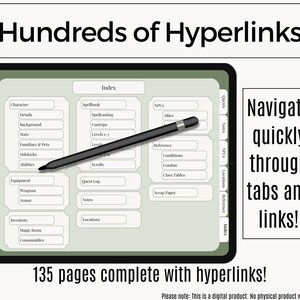 Digital Dnd Player Journal | Goodnotes Green Dungeons and Dragons ...