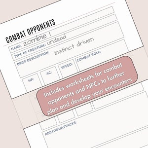 UPDATED dnd Campaign Planner Worksheets Planner to Organize Your Next ...