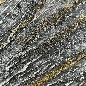 Original Gold Grey Abstract Painting on Canvas Minimalist Wall Art ...