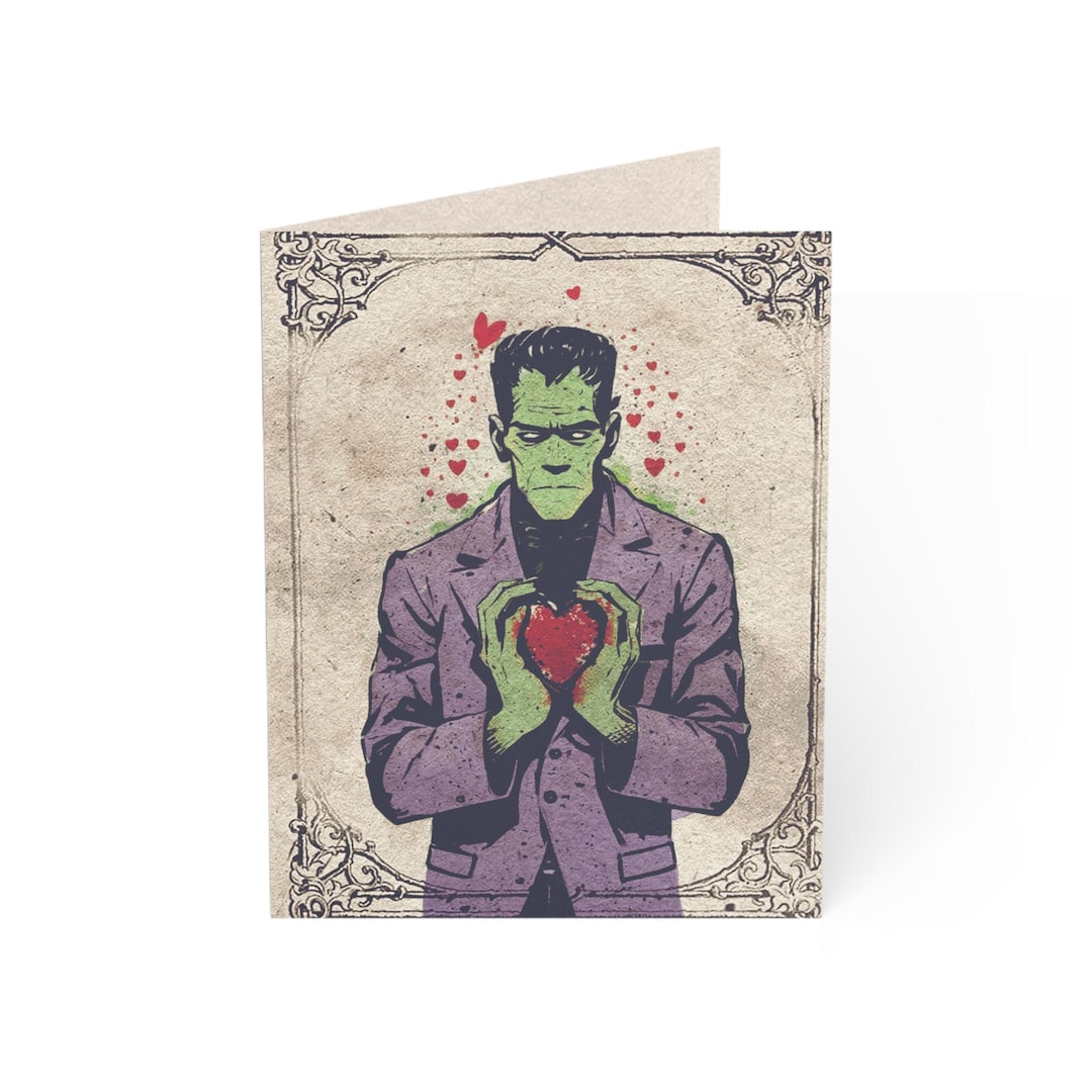 Frankensteins Monster Love Card | Gothic Anniversary Card Inspired by ...