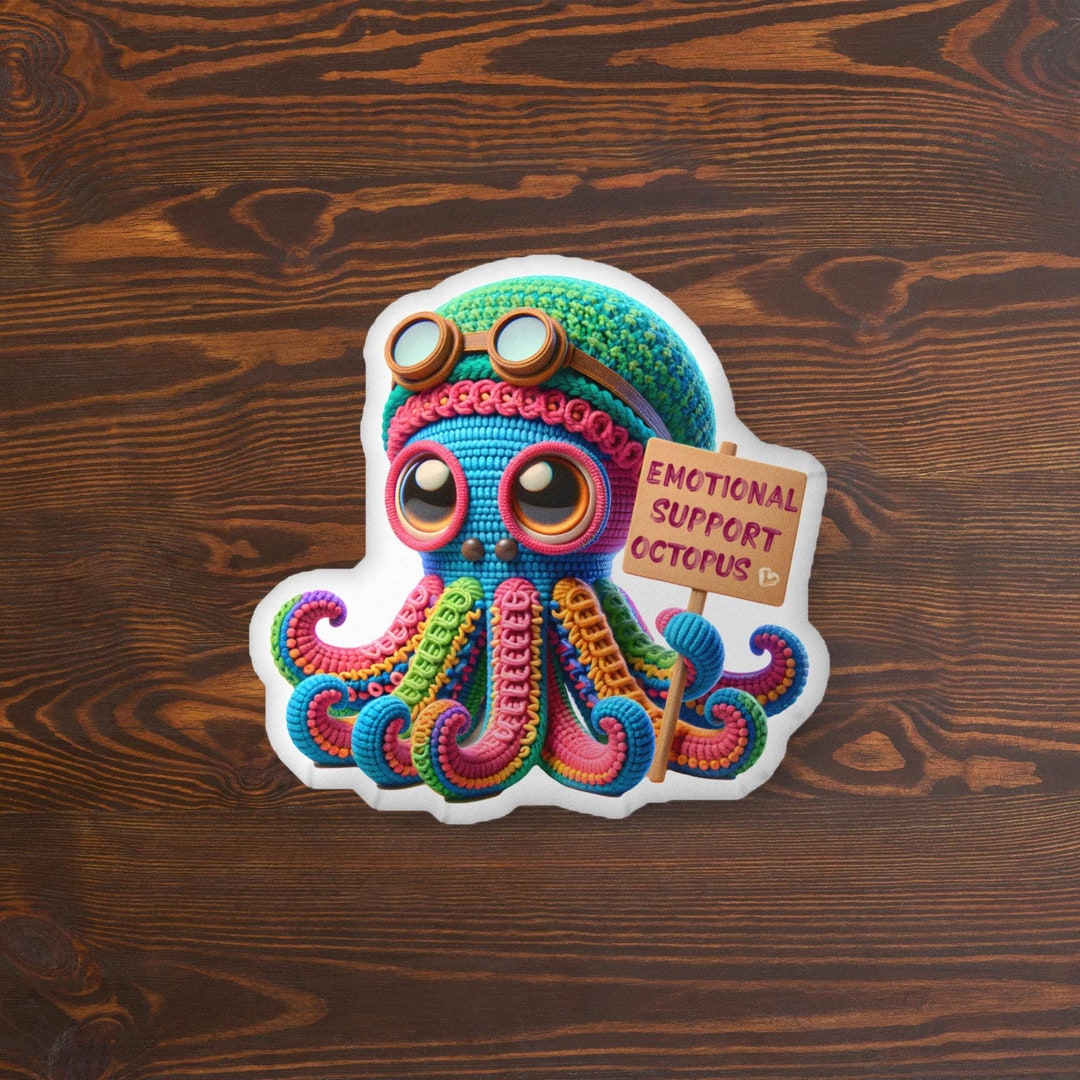 Emotional Support Plush | Octopus Shaped Pillow | Colorful Kawaii ...