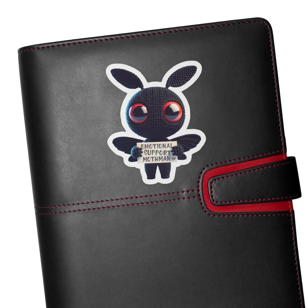 Emotional Support Mothman: Vinyl Waterproof Cryptid Sticker - Therapy ...