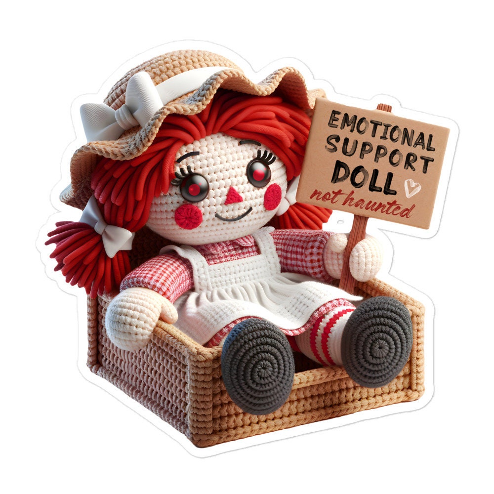 Emotional Support Annabelle Doll: Vinyl Waterproof Sticker - Not ...