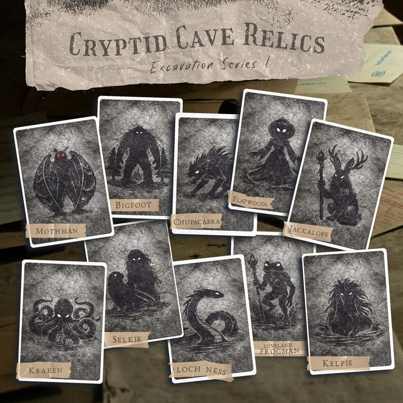Chupacabra Cave Art Sticker | Latin American Cryptid Folk Art | Hand ...