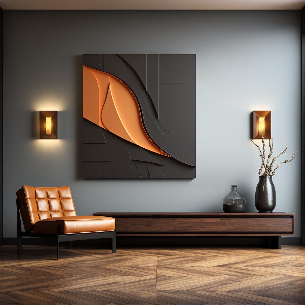Modern Abstract Wood Carving Wall Art – Textured Decorative Panel - Etsy