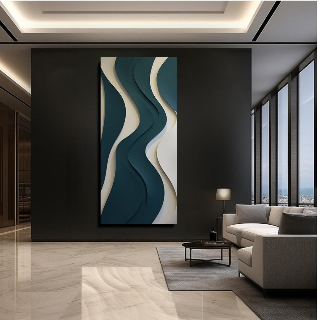 Abstract Wave Wall Hanging- Modern Home Decor Wall Board- Gift - Etsy