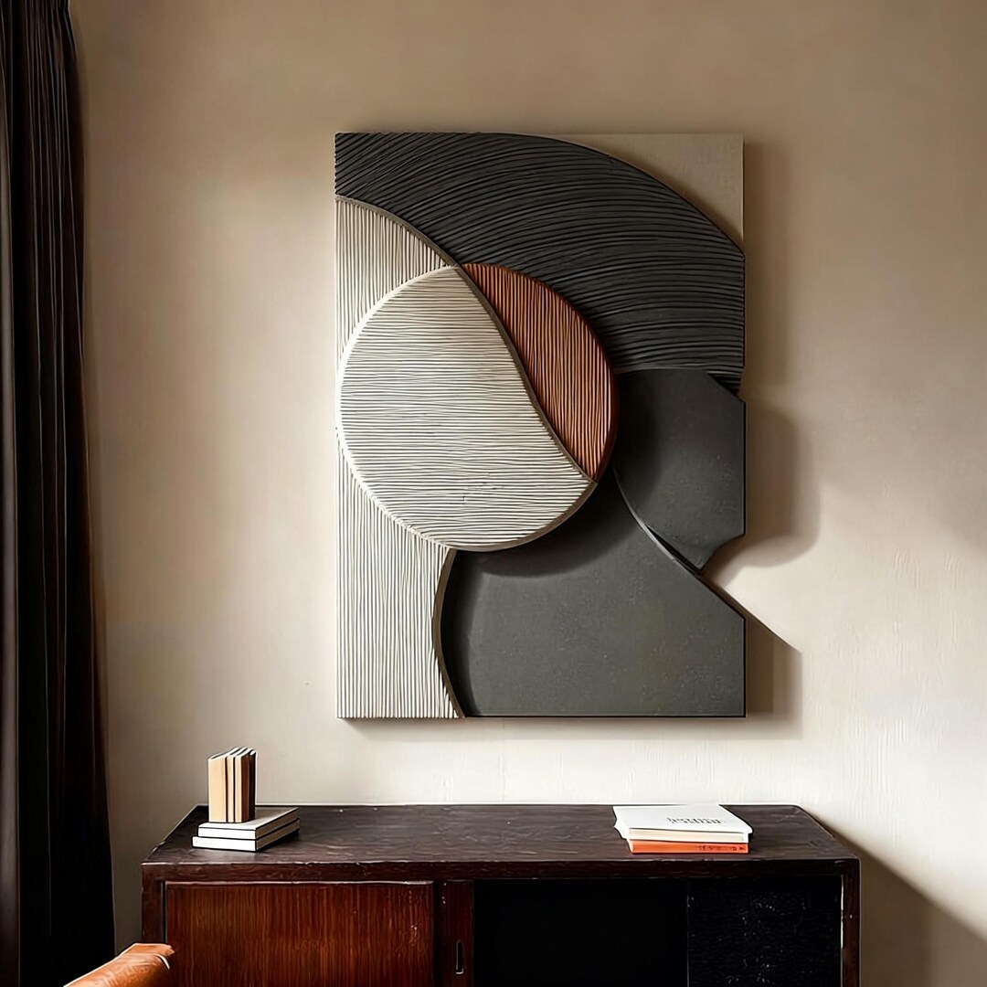 Handmade Abstract 3D Wood Wall Art – Modern Geometric Sculpture - Etsy