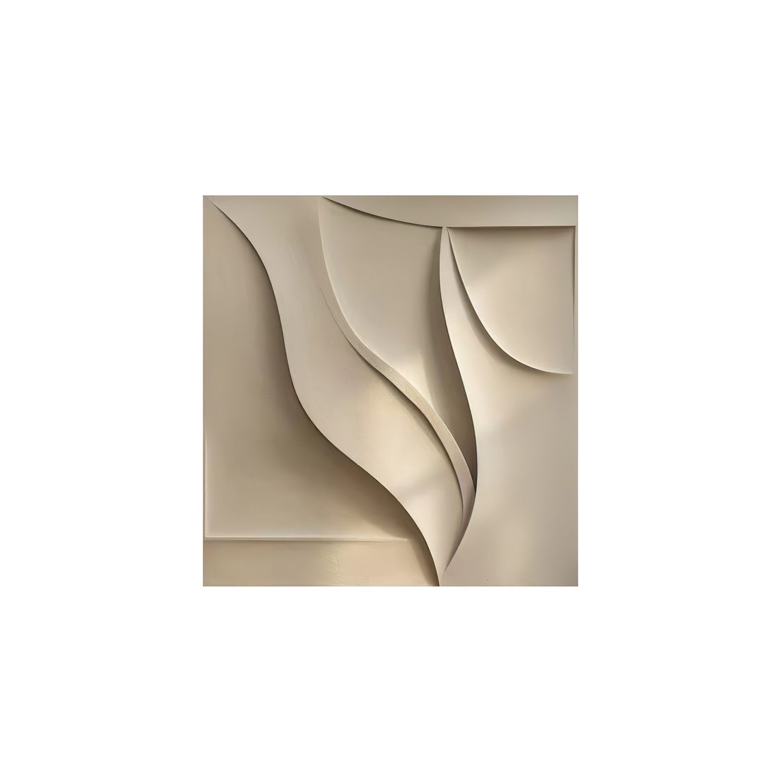 Beige Textured Wall Panel Modern Wall Art Home Decor - Etsy