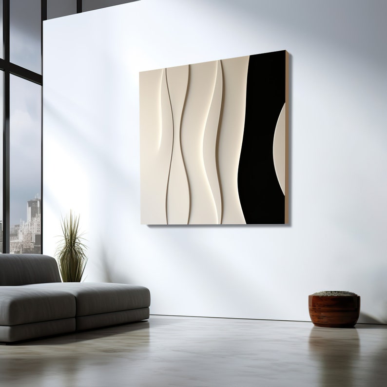 Abstract Wave Style Artwork Modern Art Deco Home Hanging Home Decor - Etsy