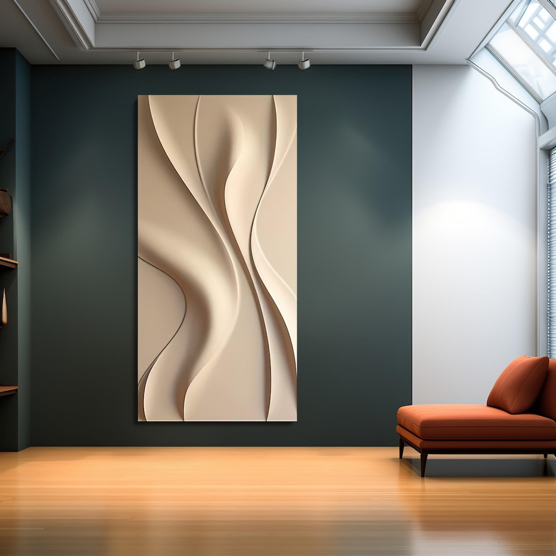 Vertical 3d Line Wall Art- Minimalist Modern Wall Decor- Decorative ...