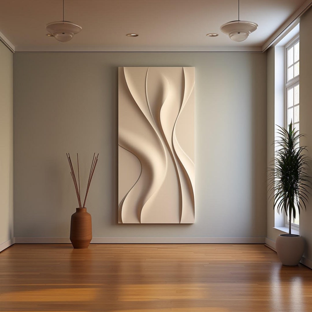 Vertical 3d Line Wall Art- Minimalist Modern Wall Decor- Decorative ...